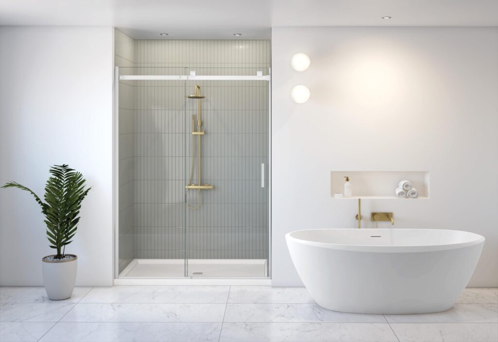 Fleurco SKYLINE 60" x 79" In Line Shower Glass - Vanity Mart Bath and ...